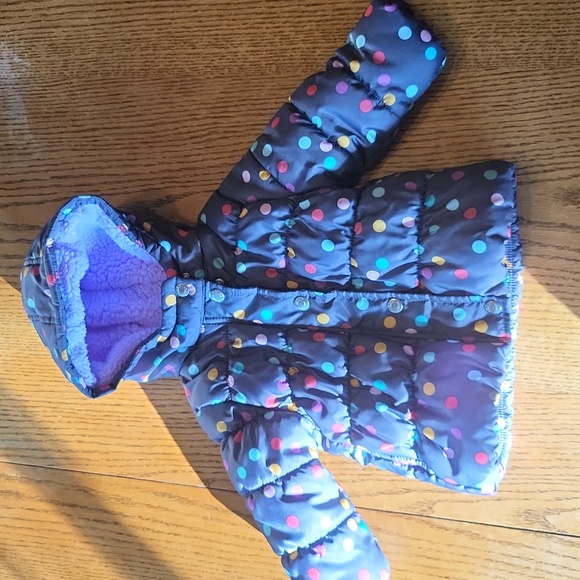 Carter's | Jackets & Coats | Carters Jacket Dark Gray With Polkadots ...